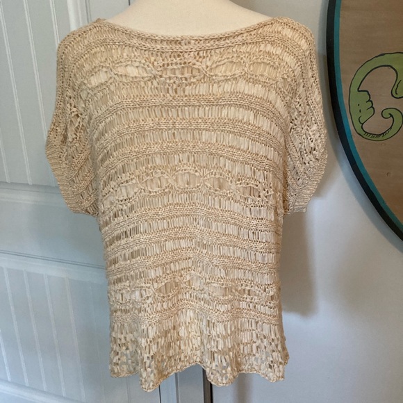 Mystree | Tops | Machine Made Crocheted Stretchy Top | Poshmark
